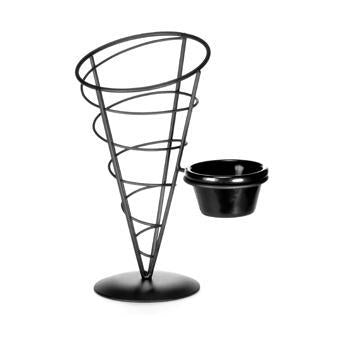 Tablecraft Vertigo Chip Cone With Ramekin Holder | AJ Stuart